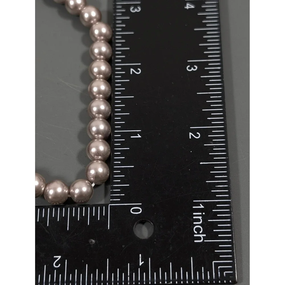 Estate | Jewelry | Gray Glass Faux Pearl Necklace 7 Single Strand ...